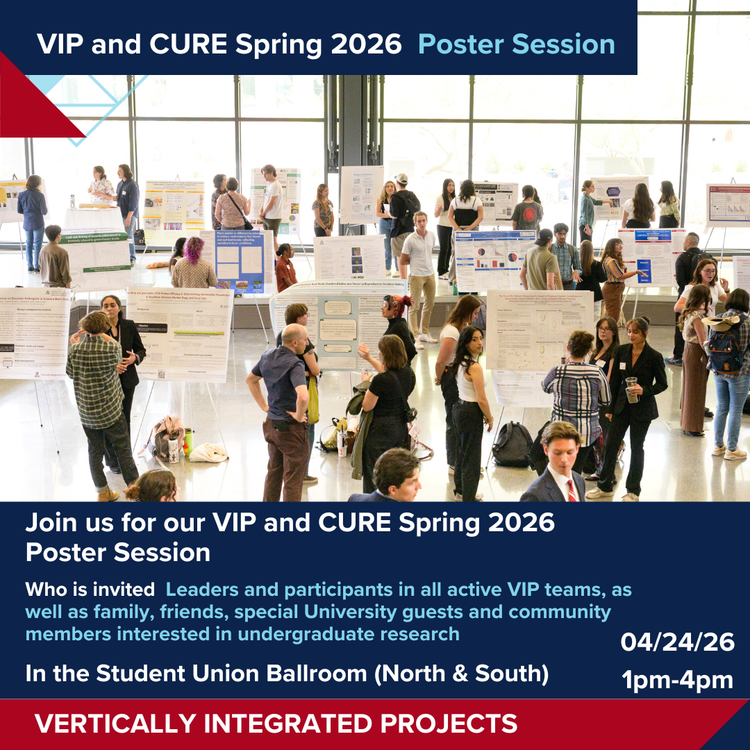 VIP and CURE Spring 2026 Poster Session | Vertically Integrated Projects